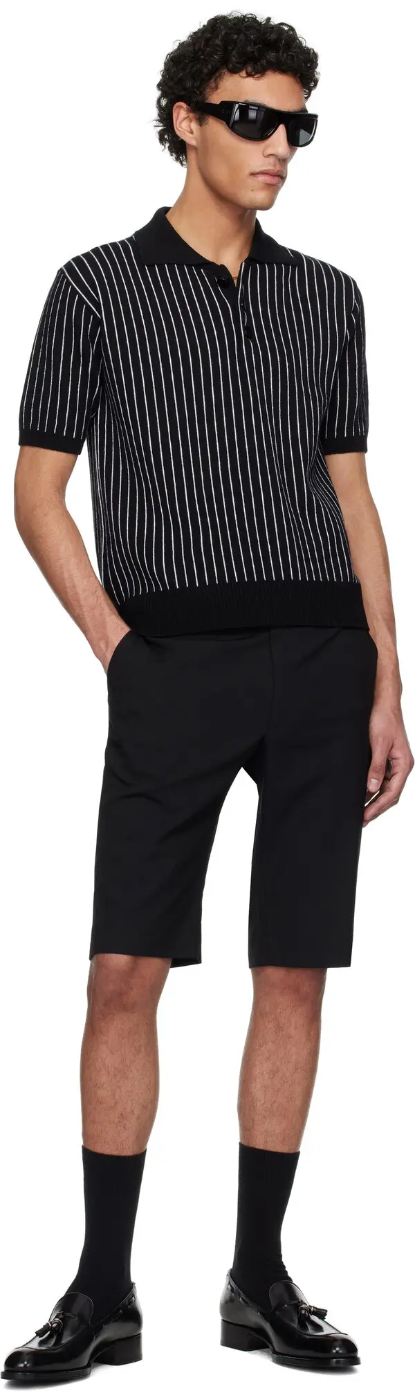 トップス ERNEST W. BAKER PIN STRIPE POLO CLASSIC SHIRT - PIN STRIPE — ERNEST W. BAKER